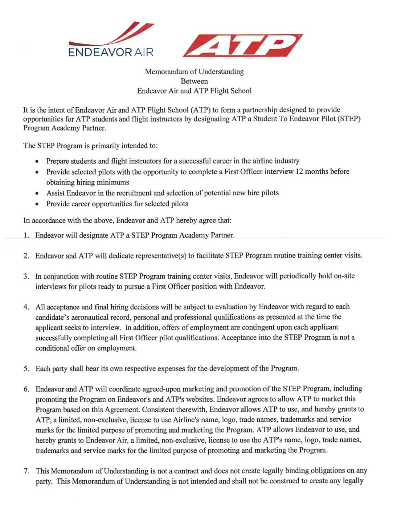 Endeavor Air Pilot Hiring Partnership / ATP Flight School